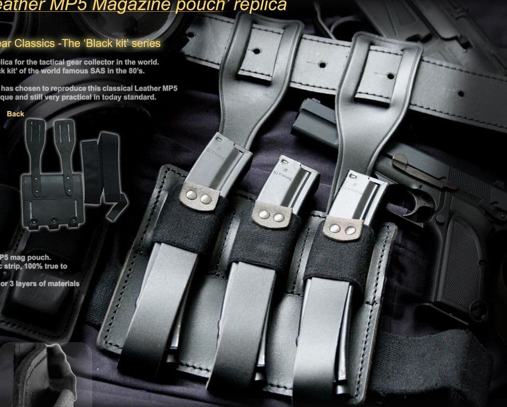 SAS Leather MP5 Magazine Pouch by TGC