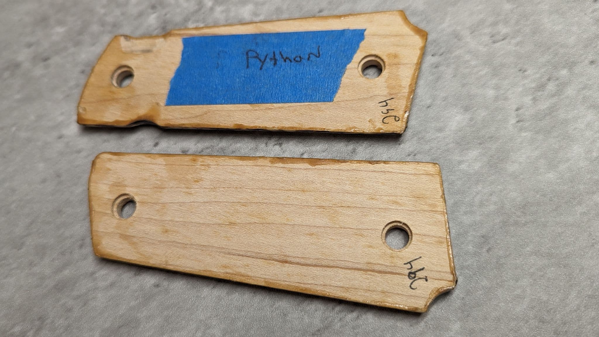 USA Snake skin M1911 grip Python with Ambi-safety cut