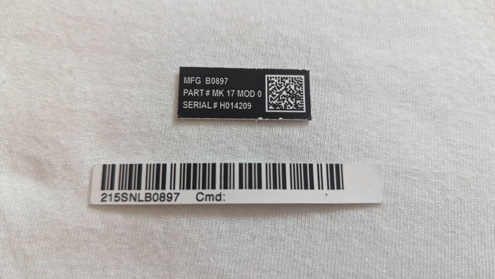 Weapon label for SCAR H Mk17 Mod0