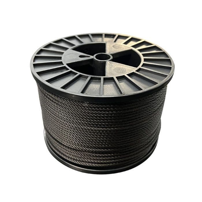 Flexible Wire Rope Black 100m