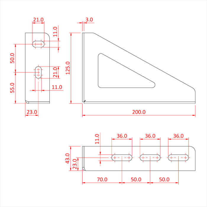 Studio Rail Slotted Wall Brackets
