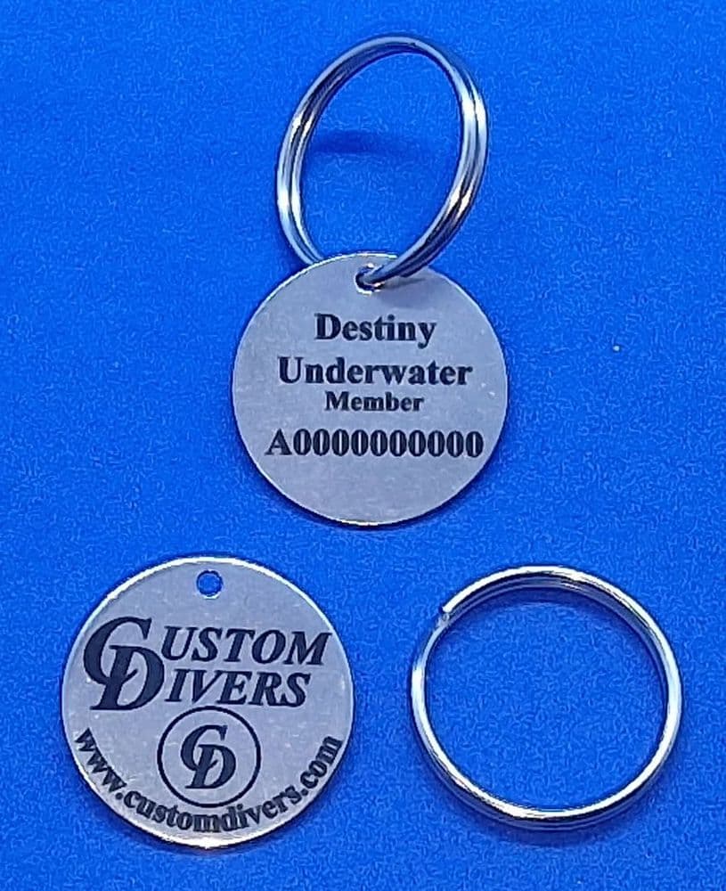 ID Tag option 1 Member name and membership number