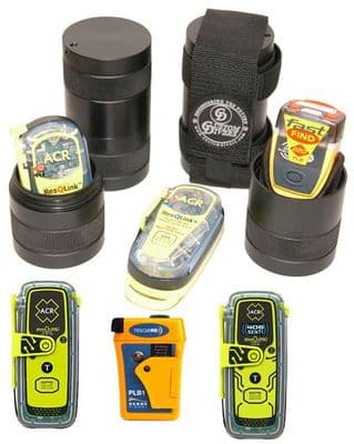 Water proof PLB Canisters, Belt or Harness Mounted Canisters