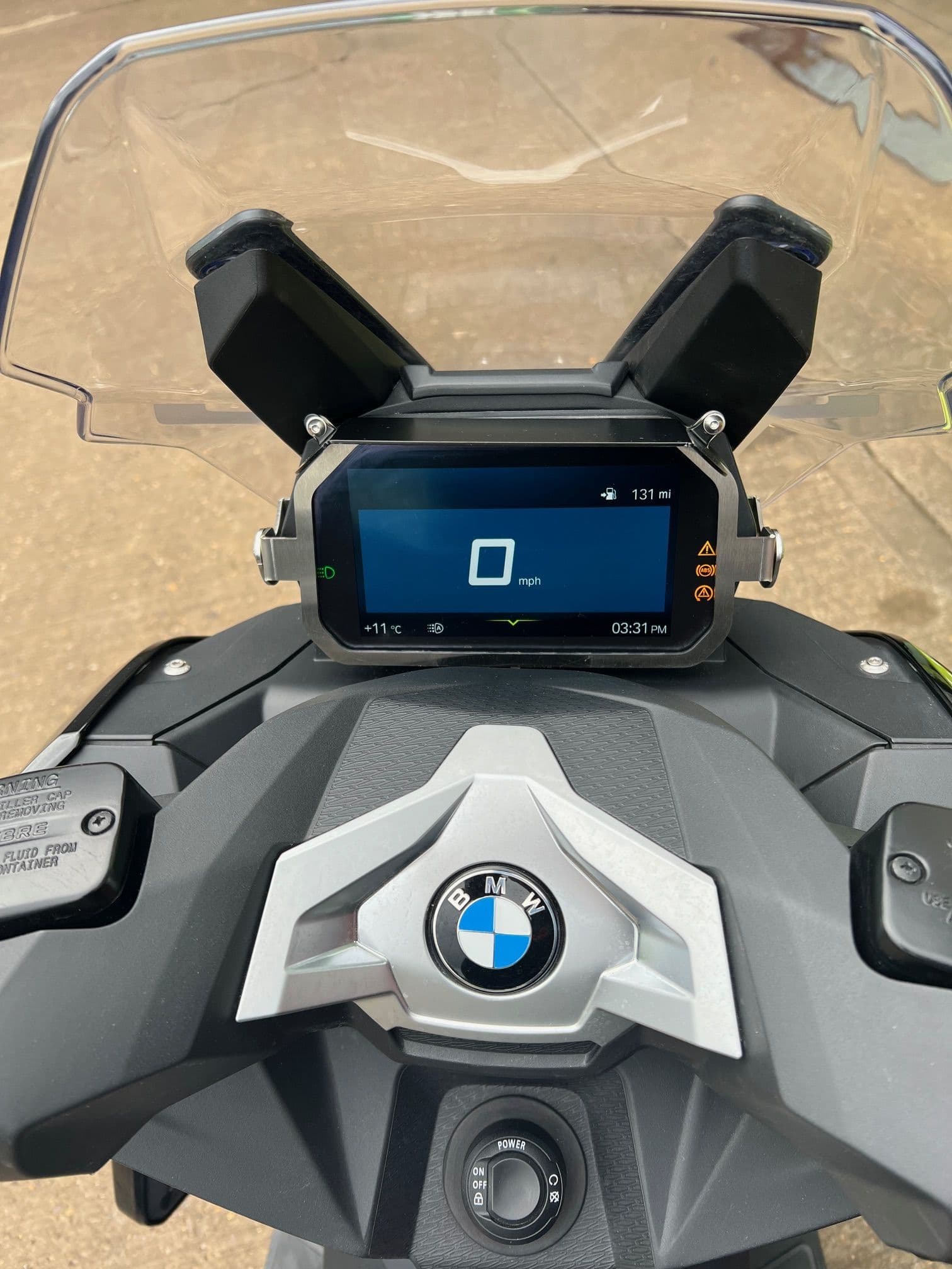 BMW C400X TFT Screen Security Brace