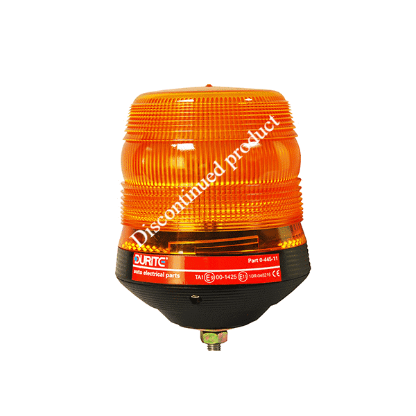 Amber Double Flash LED Beacon with Single Bolt Fixing - 12/24V-0-445-11