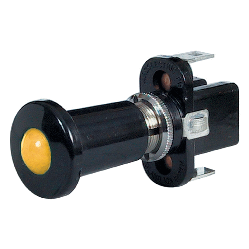 Amber Iluminated Push/Pull Switch - 12V-0-597-20