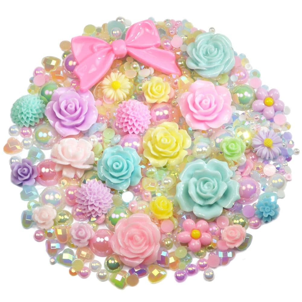 PRETTY PASTELS Theme Rhinestone and Cabochon Mix