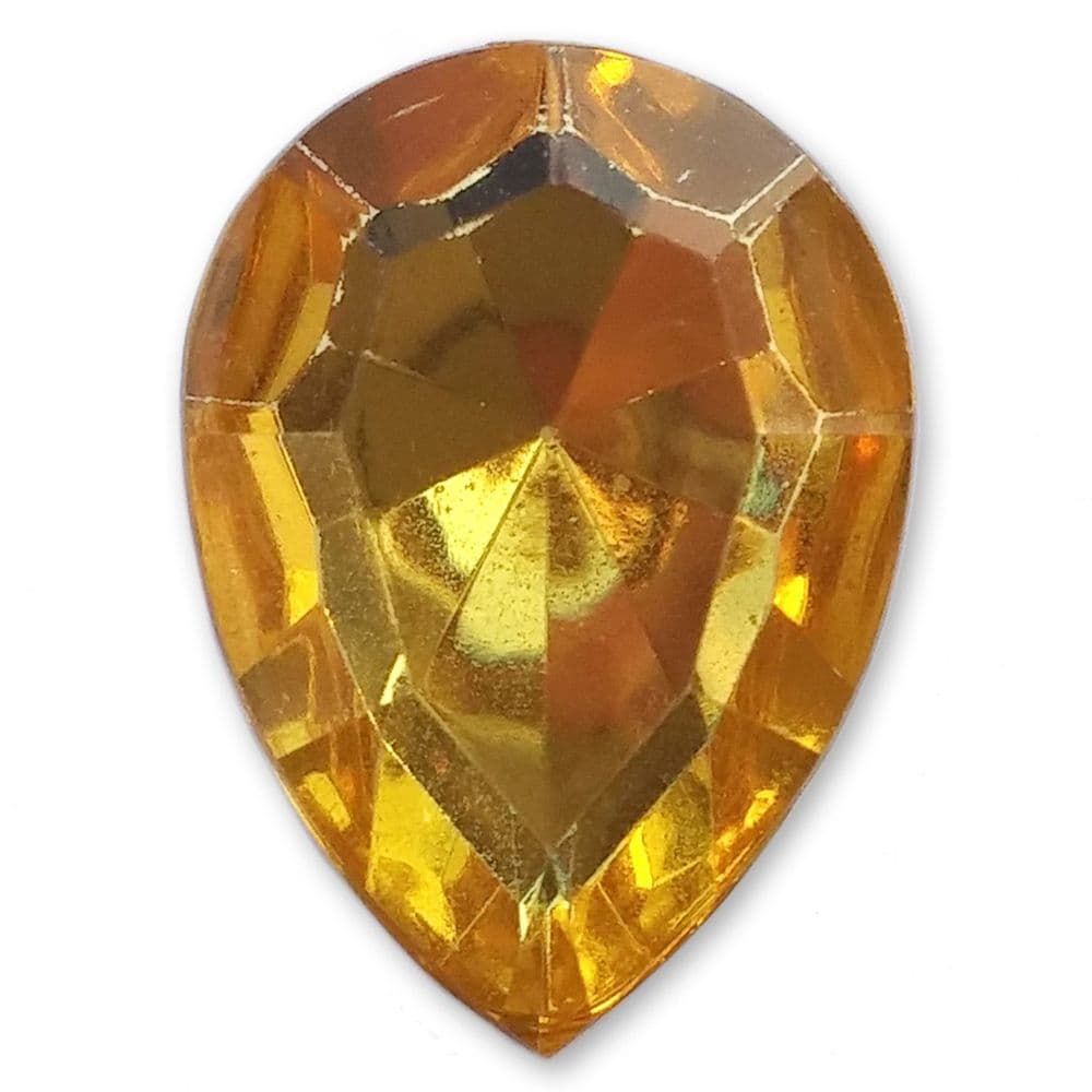 13mm x 18mm GOLD Teardrop Shape Acrylic Embellishment Gems