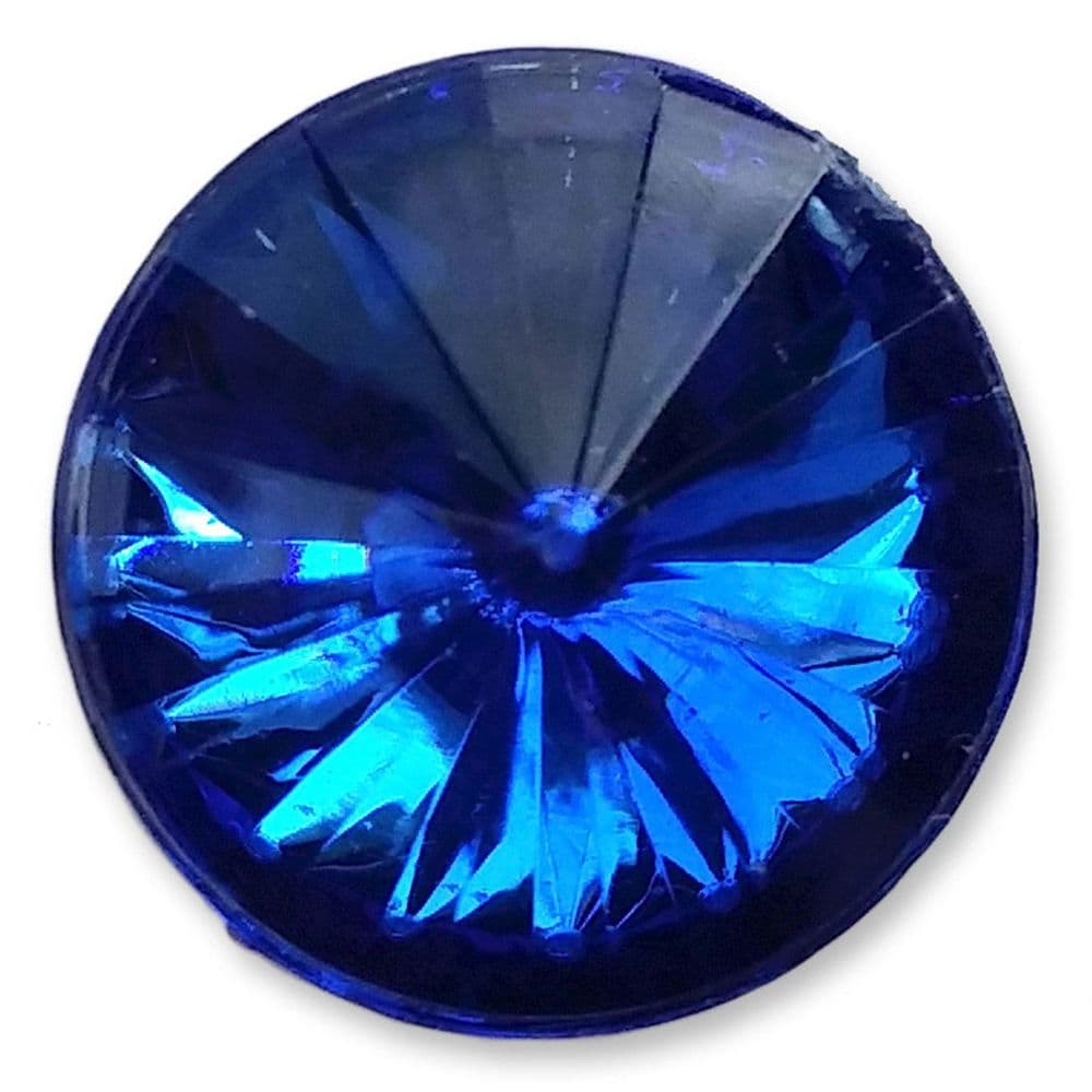 14mm ELECTRIC BLUE Round Acrylic Embellishment Gems