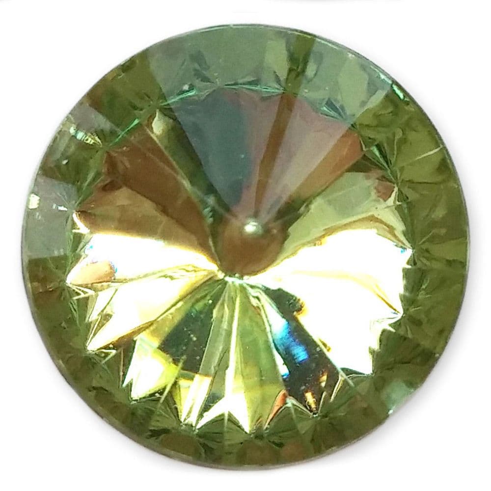 14mm SPRING GREEN Round Acrylic Embellishment Gems