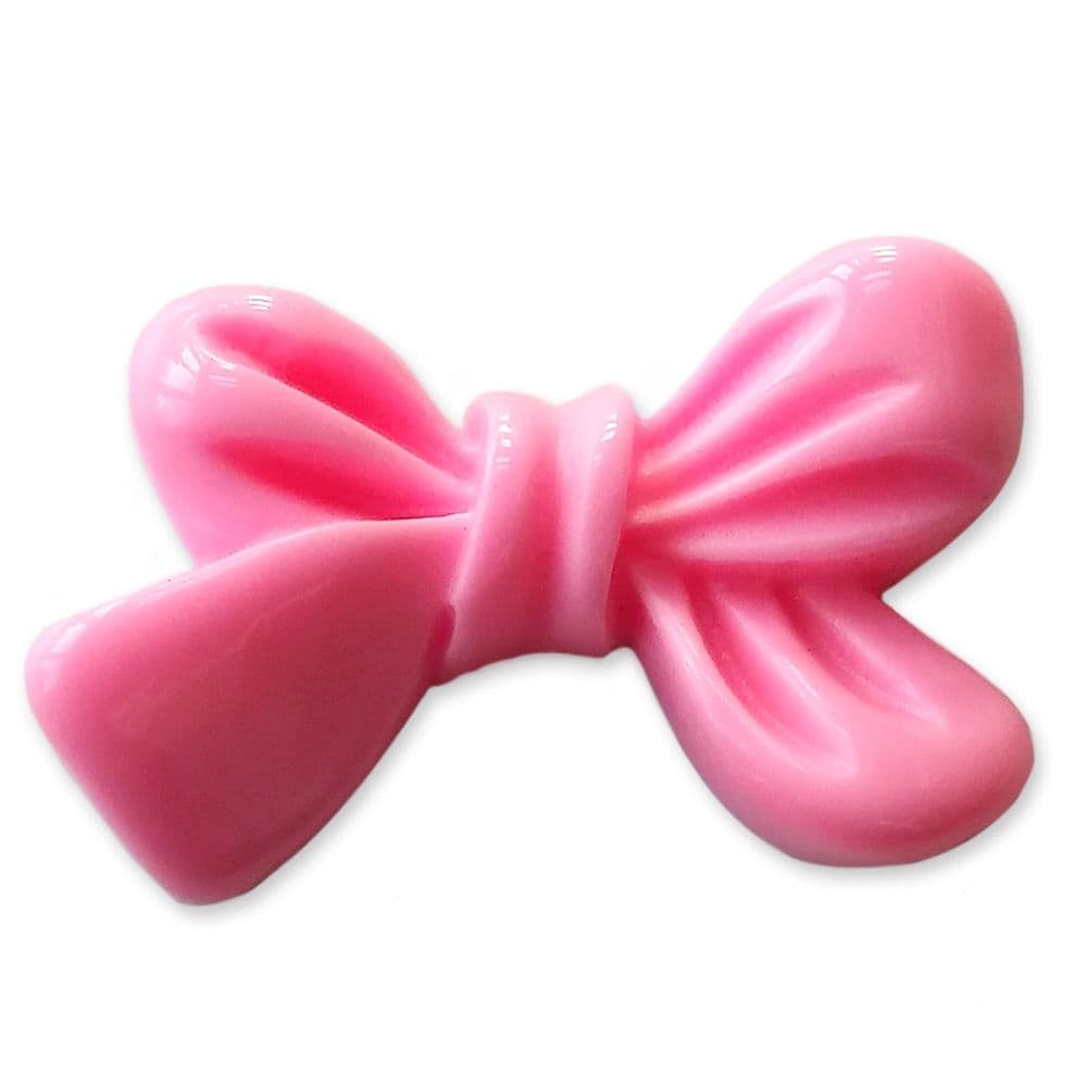 24mm BABY PINK Bowknot Kawaii Flatback Bow Cabochon