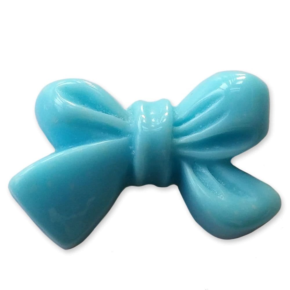 24mm BLUE Bowknot Kawaii Flatback Bow Cabochon