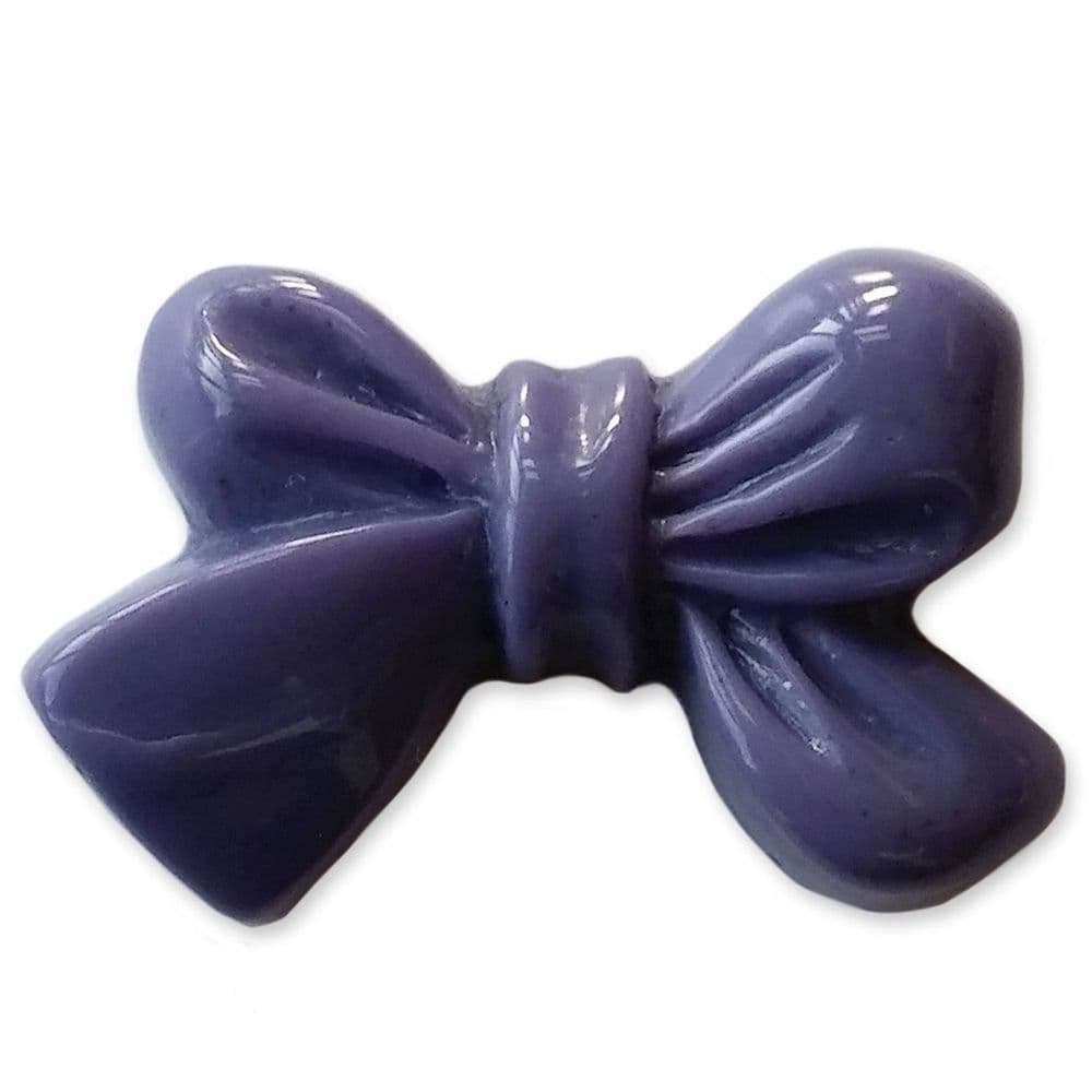 24mm DARK PURPLE Bowknot Kawaii Flatback Bow Cabochon