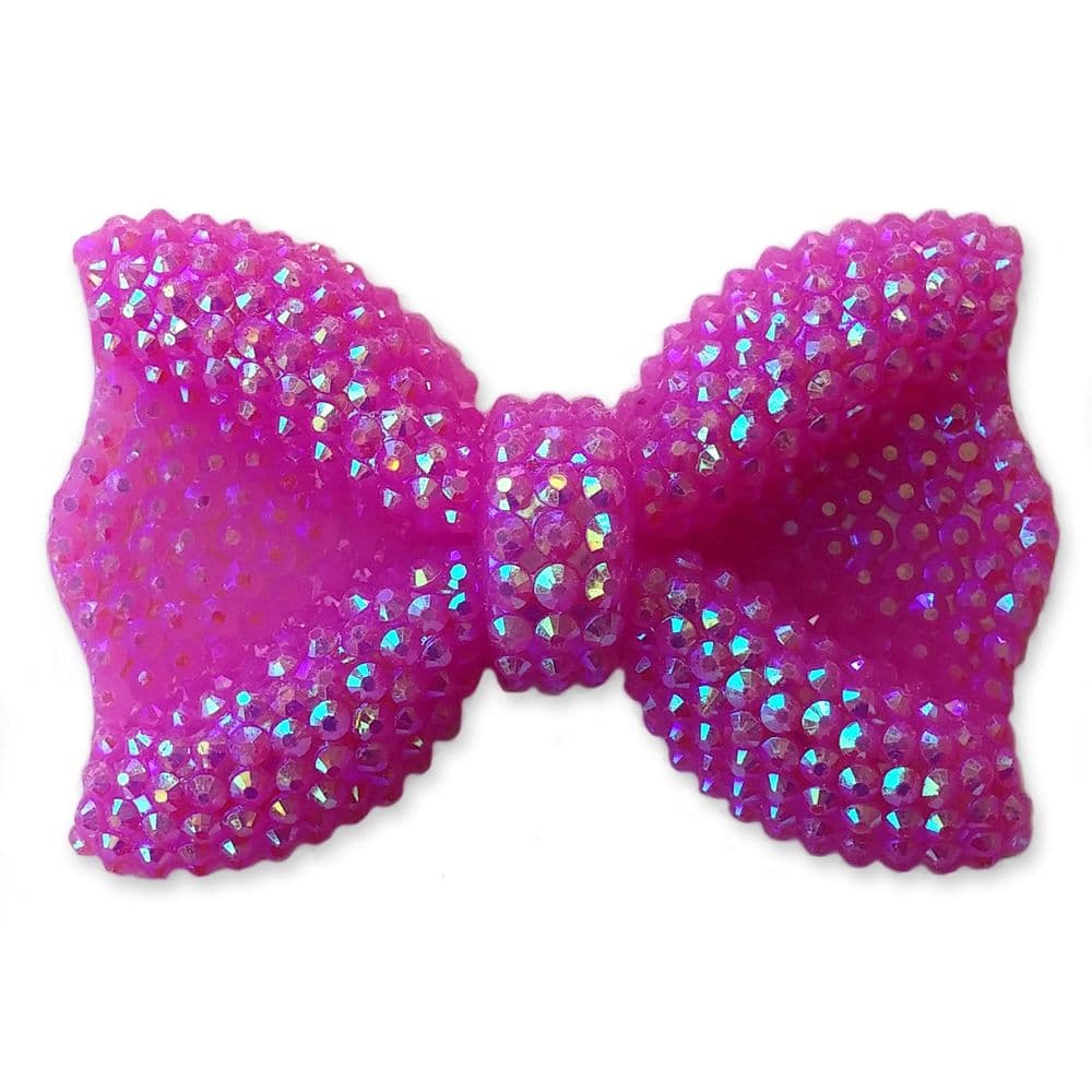 44mm PURPLE Sparkling Kawaii Bow Flatback Cabochon