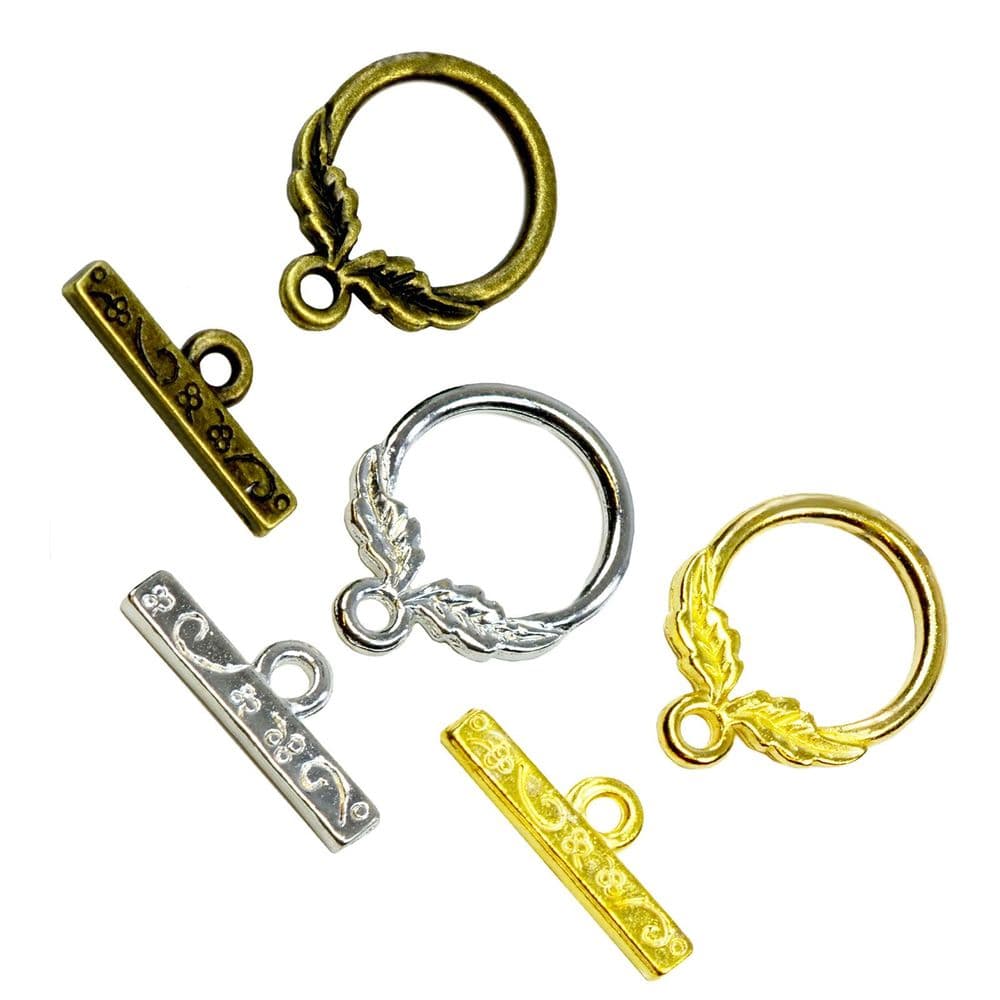 Leaf Design Toggle Clasps Fasteners