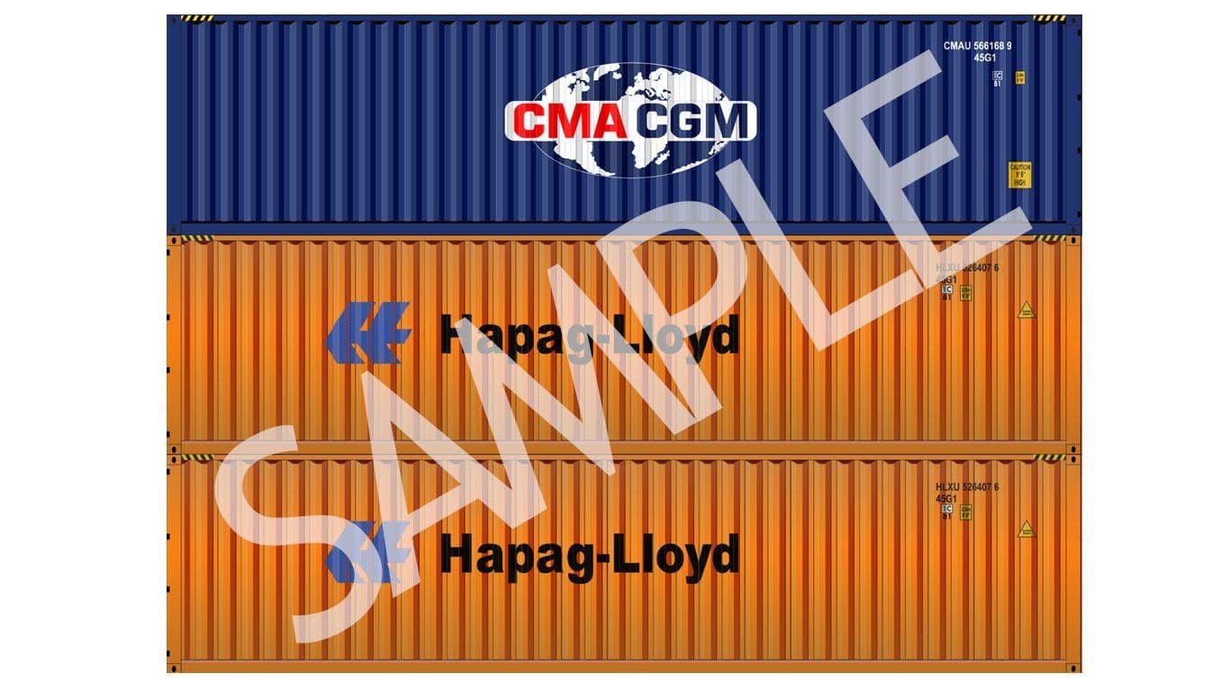 AX145-OO Low Relief Stacked 40ft Shipping Containers Choice Of Designs ...