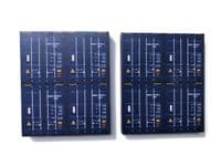 AX146-OO Low Relief Stacked Shipping Containers End View - OO/4mm/1 76