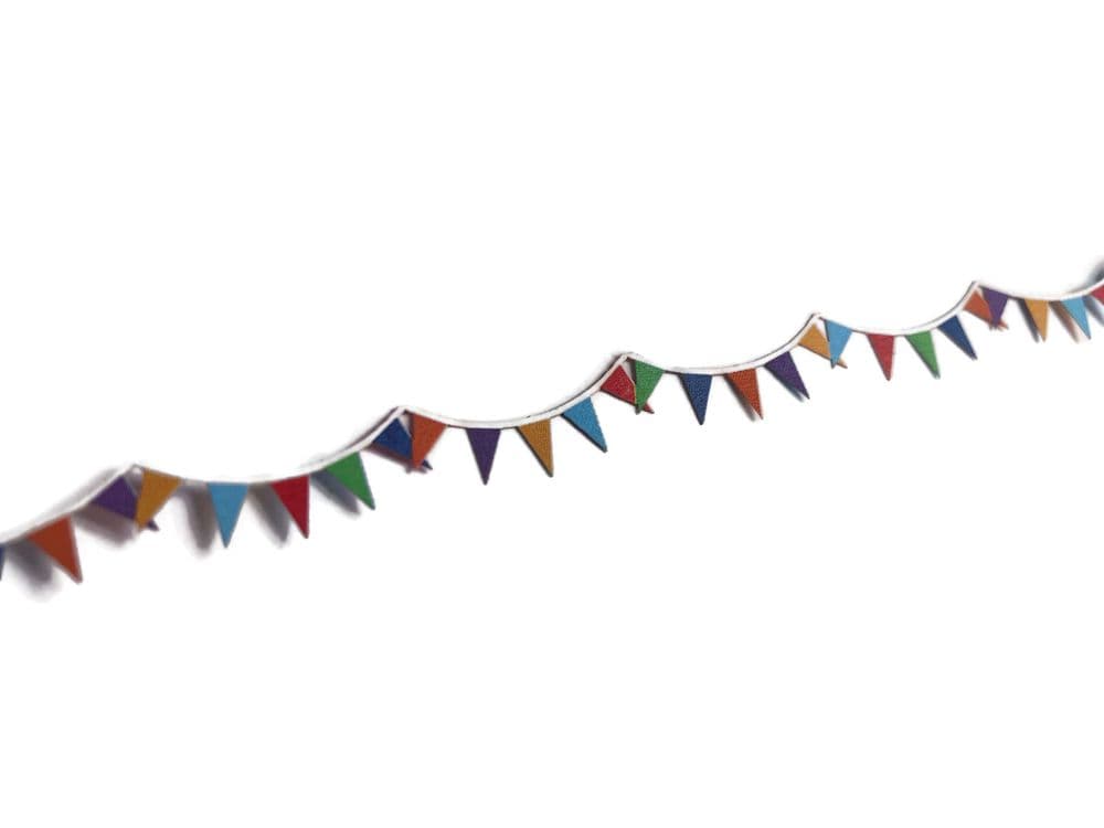 AX182-OO Triangular Multi-Coloured Bunting - Festooned Pack of 6 - OO ...