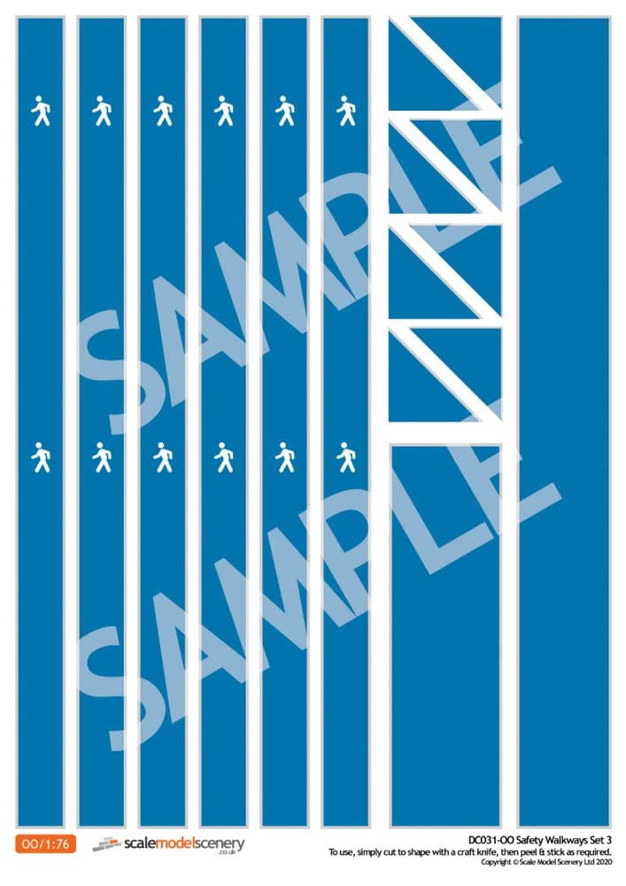 DC031-OO Self-Adhesive Walkway Decals For Depots Factories & Warehouses ...