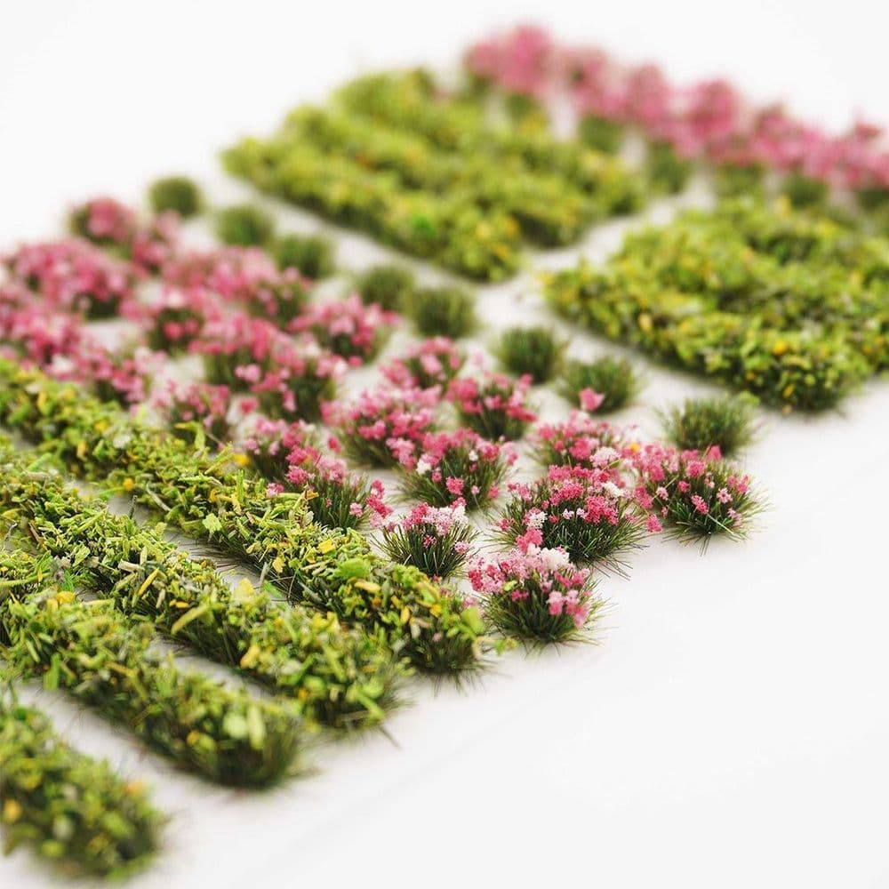 FB029-OO Pink Flower & Hedge Static Grass Tuft Mix For OO/N/O Scale