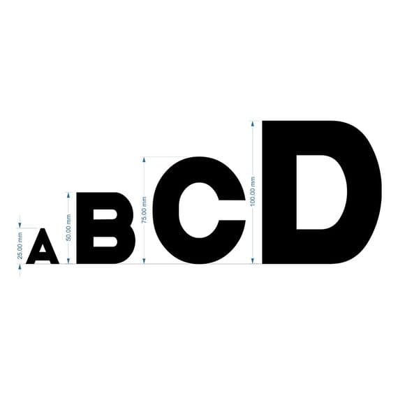 GWR Lettering For Layout Name Plaques & Signs - 25mm 50mm 75mm & 100mm