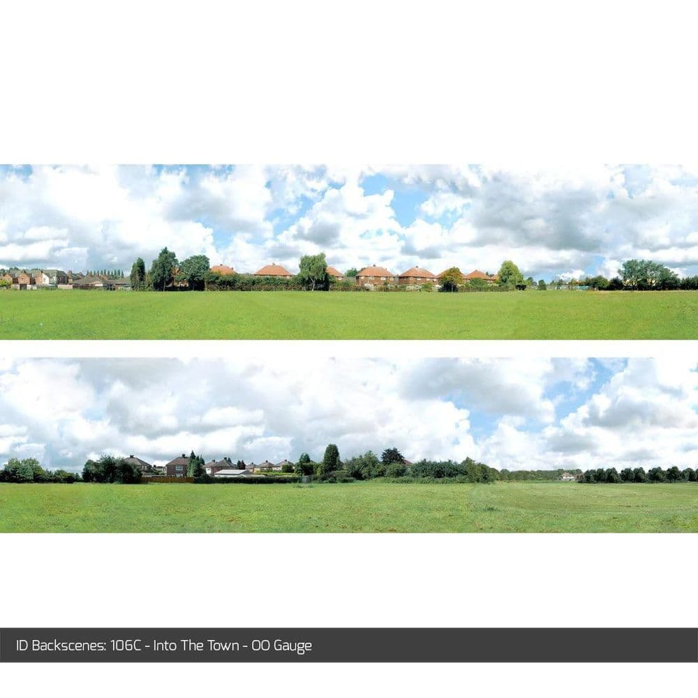 ID Backscenes 106C Into The Town OO/HO 15" Backscene