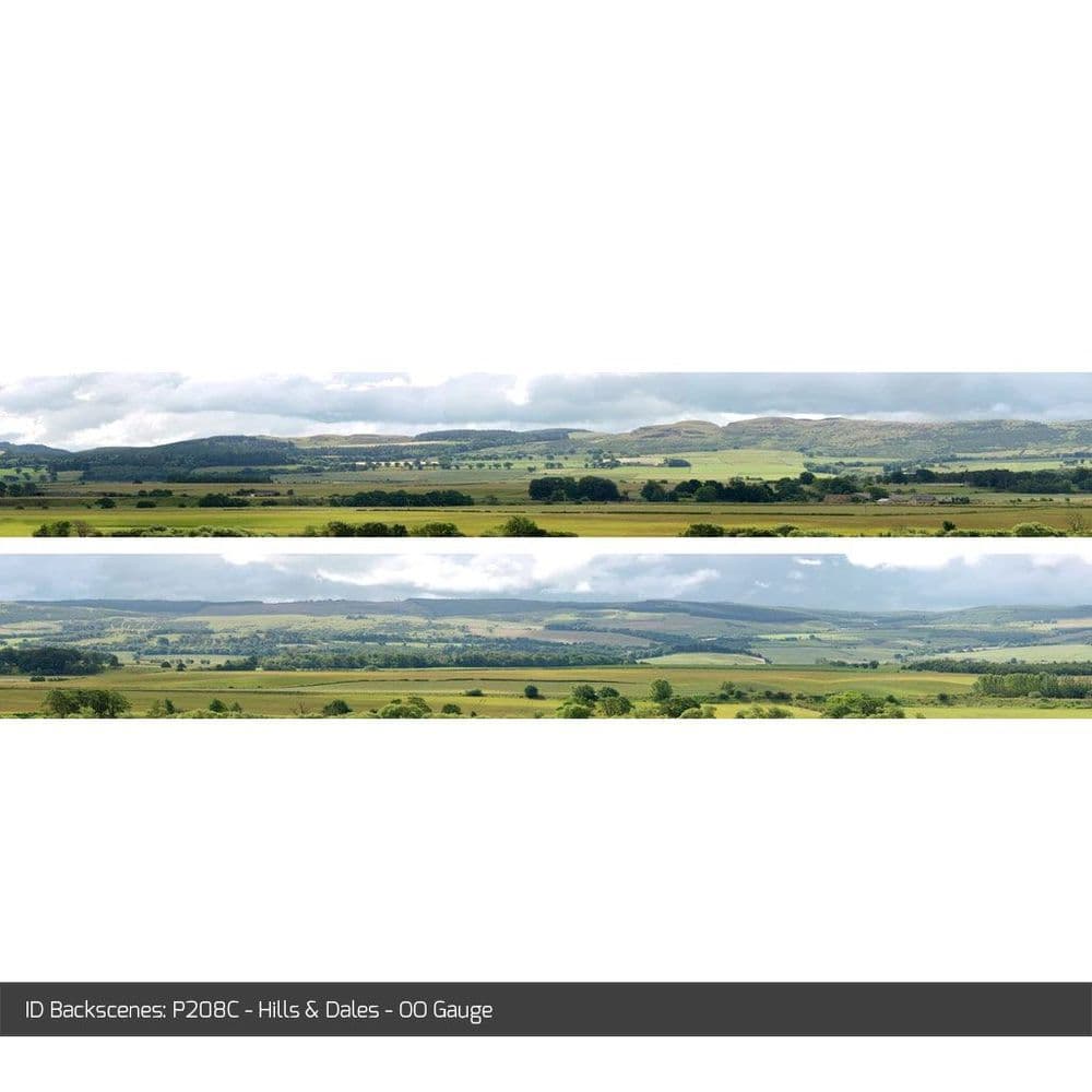 ID Backscenes P208C Hills & Dales OO/HO 9" Backscene