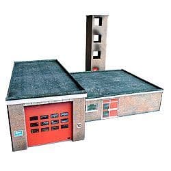 KX011-OO Small Town / Village Fire Station Kit - OO/HO 1 76 Scale