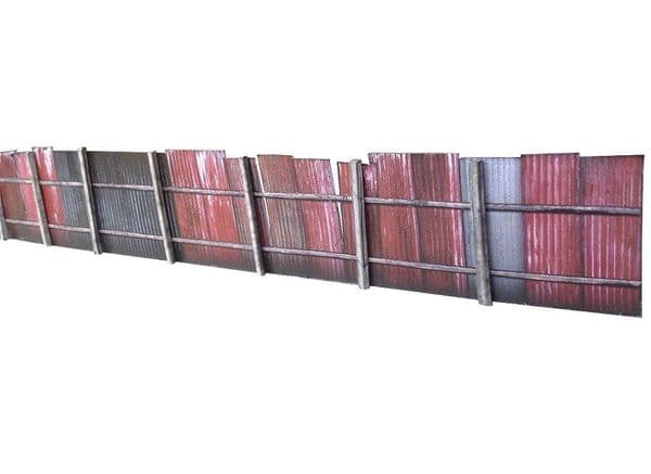 KX022-OO 9ft Corrugated Iron Trackside Fencing Kit OO/4mm/1 76