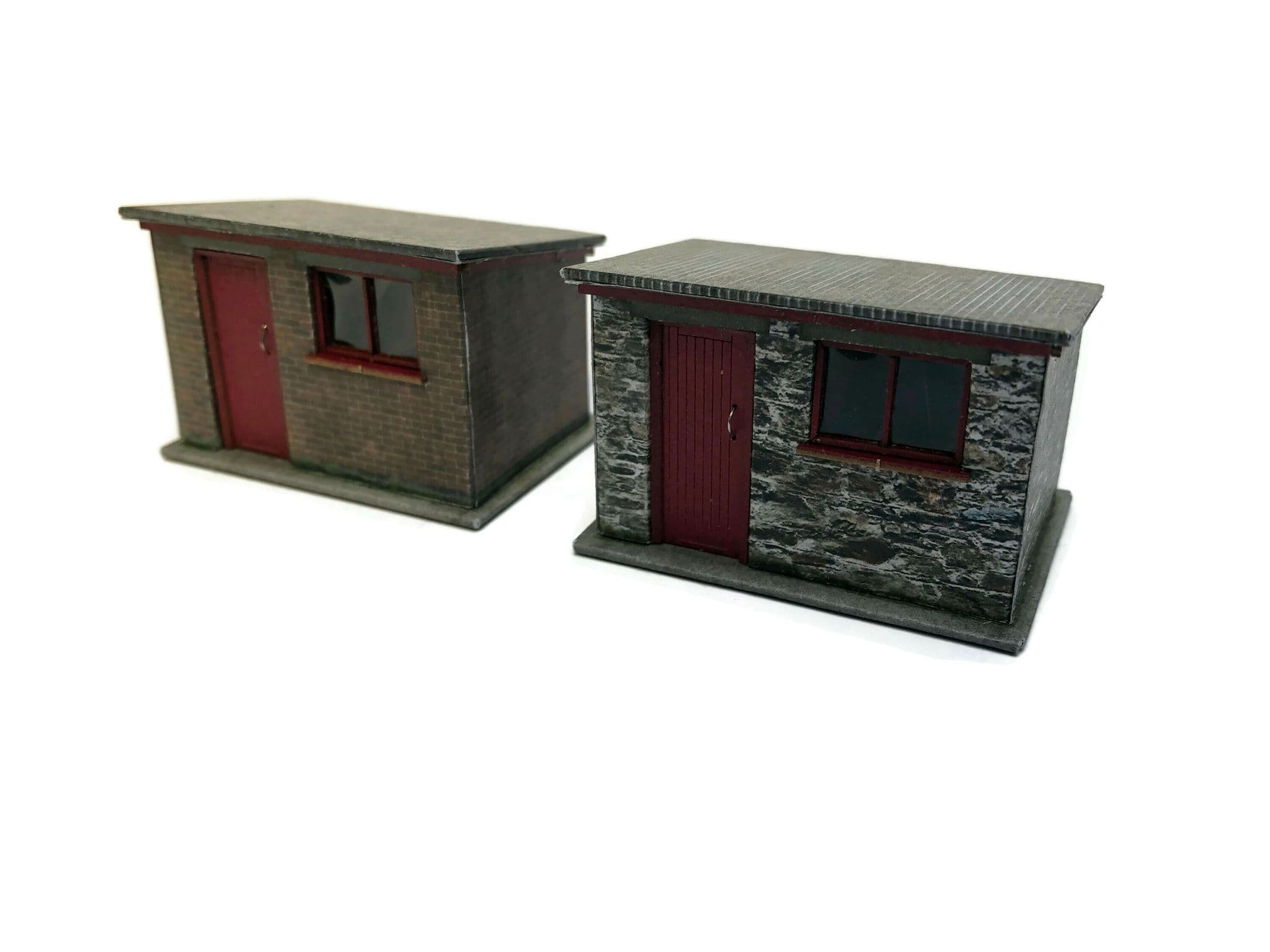KX071-OO Small Brick/Stone Lineside Huts/Sheds Pack of 2 - OO/4mm/1 76