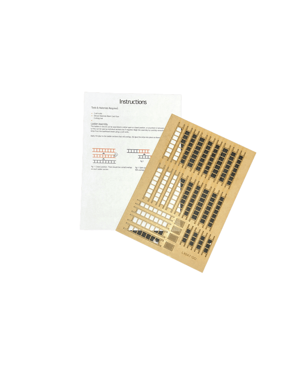 LX047-OO Laser Cut 10ft Extending Ladders OO/4mm/1 76