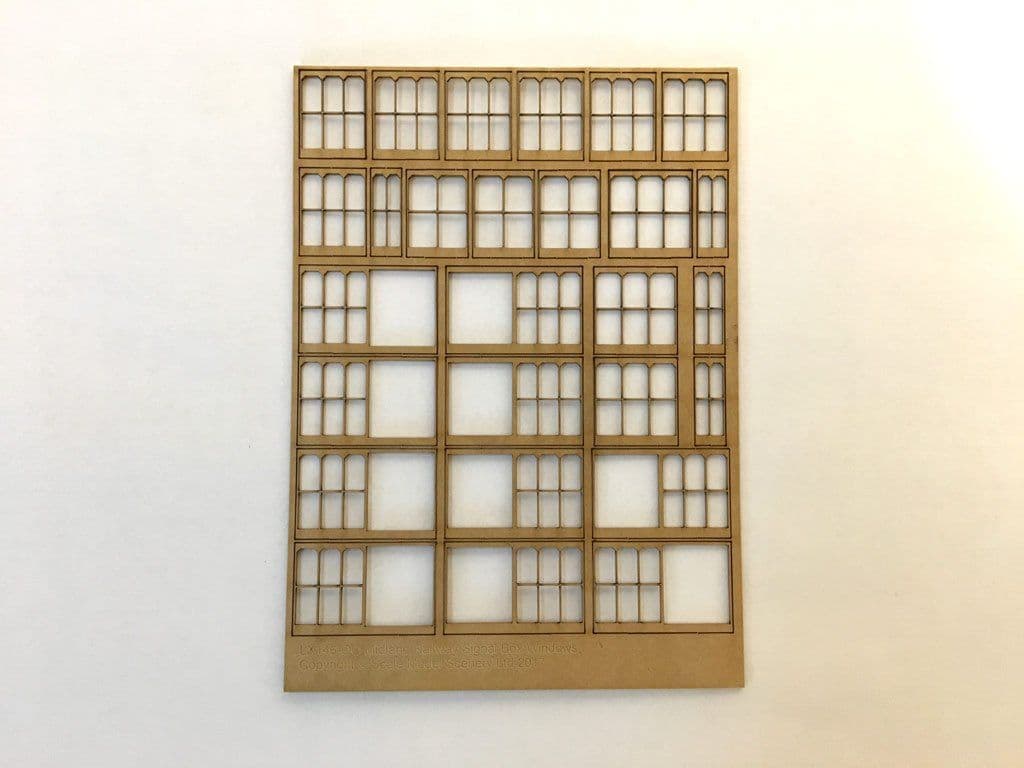 LX146-OO Midland Railway Signal Box Windows Pack of 20 OO/4mm/1 76