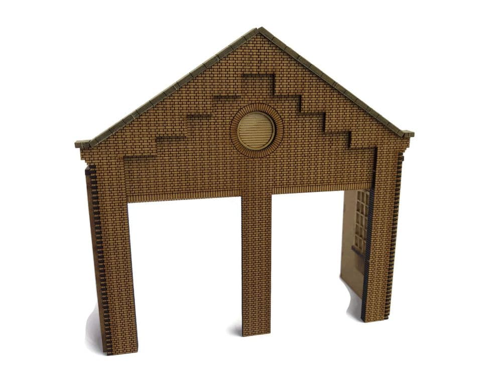 LX225-OO Low Relief Twin Track Engine Shed - OO/4mm/1 76