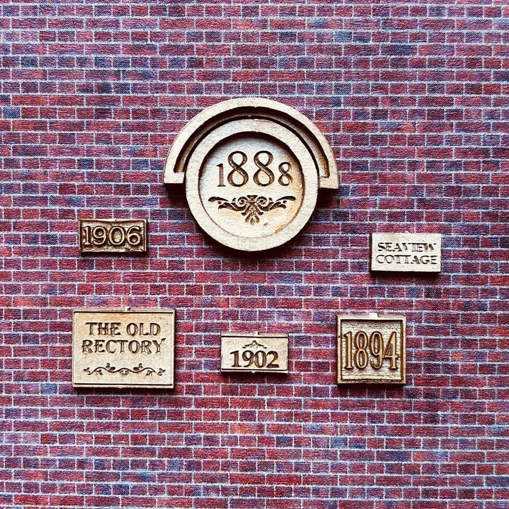 LX287-OO Building Date Stones & House Names Pack of 26 - OO/4mm/1 76