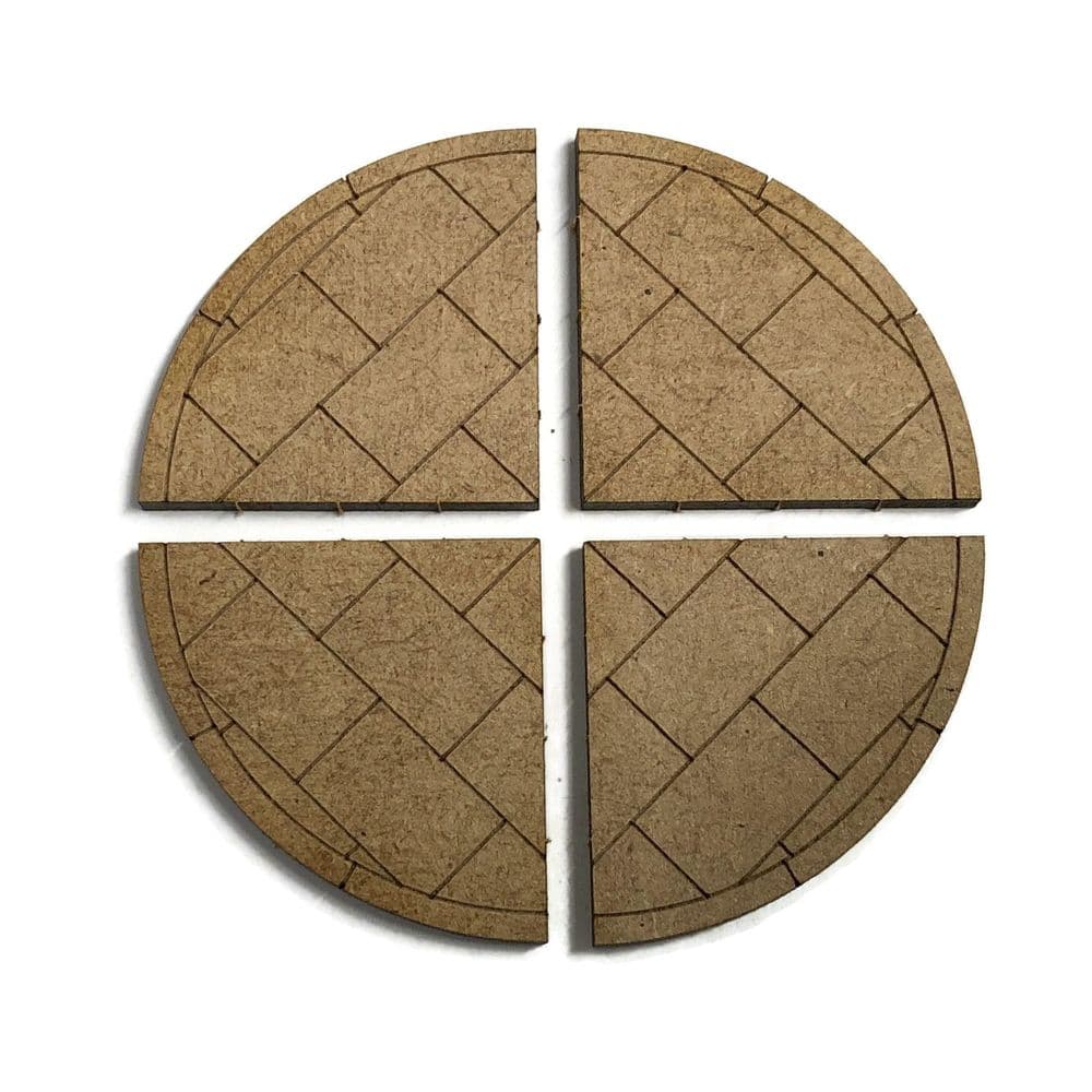 LX301-OO Laser Cut MDF 90 Degree Pavement Corners Pack of 4 - OO/4mm/1 76