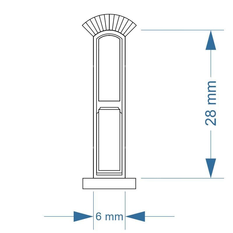 LX340-OO Narrow Arched Top Sash Windows Pack of 10 - OO/4mm/1 76