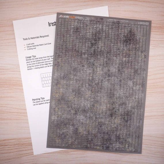 Pre-Weathered OO Gauge Roof Tiles / Slates For 1/76 Scale Model ...