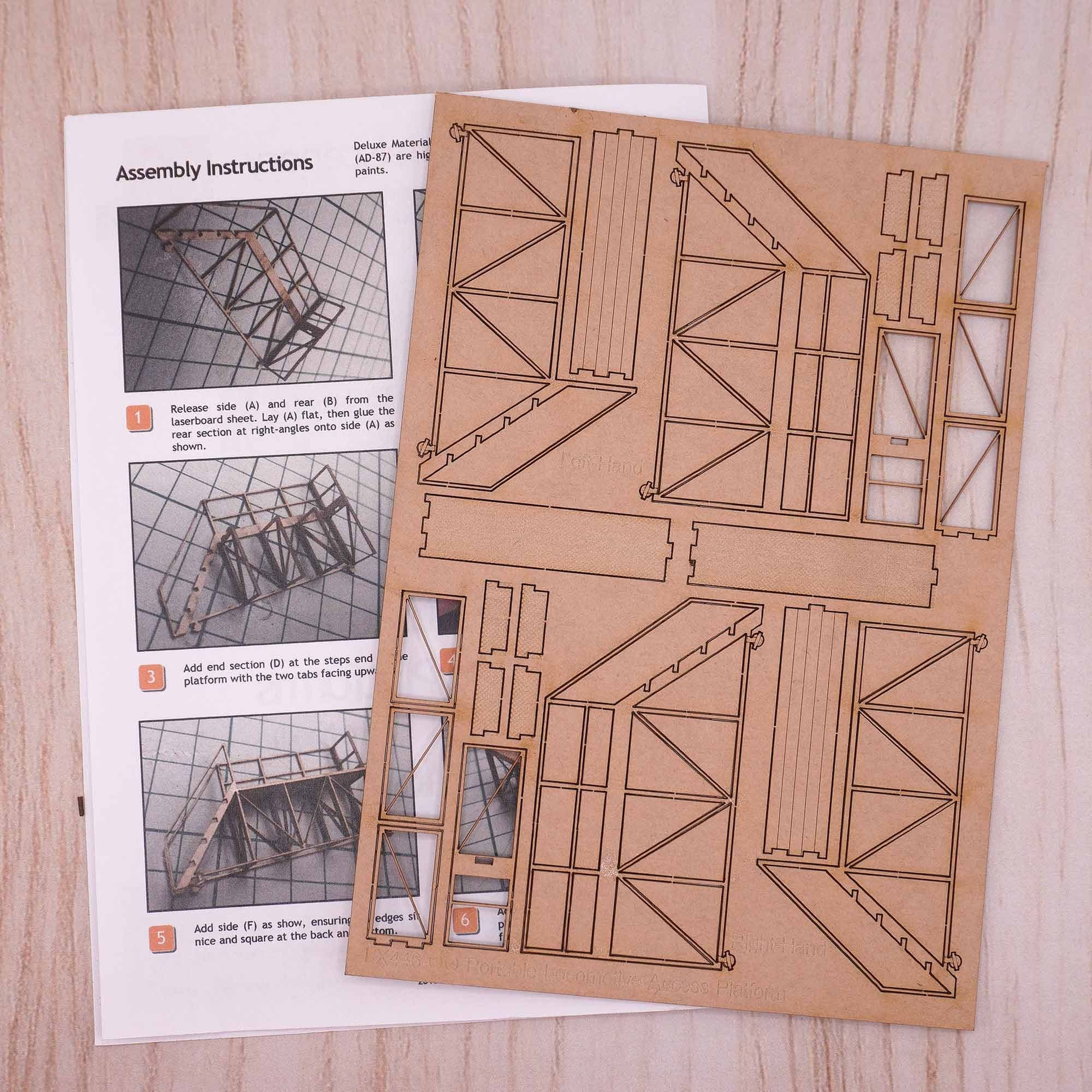 LX446-OO Portable Locomotive Access Platforms Pack of 2 - OO/4mm/1 76