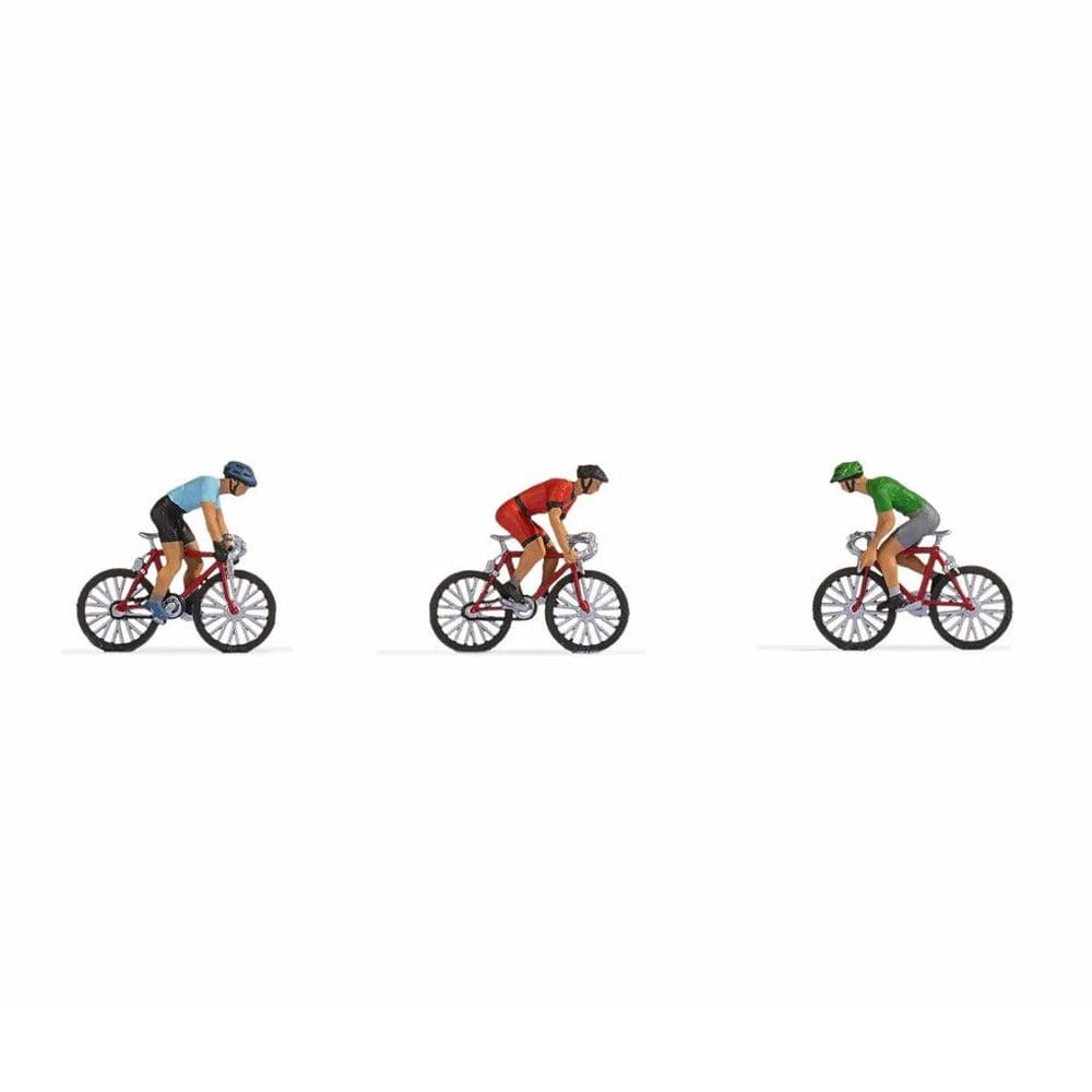 Noch 15897 Bicycle Racers on Bikes Figures (Pack of 3) for OO/HO