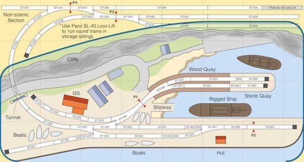 PECO OO Setrack Plan 12 Track Pack