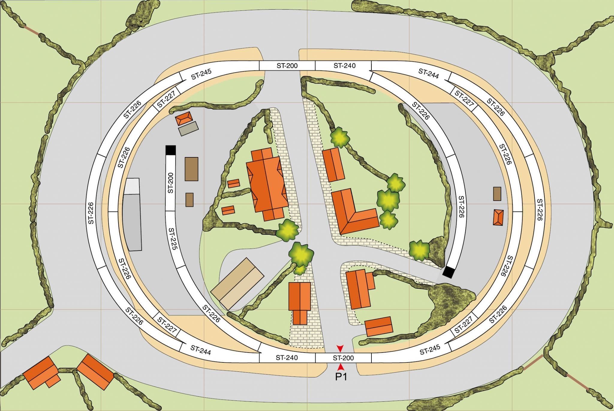 PECO OO Setrack Plan 9 Track Pack