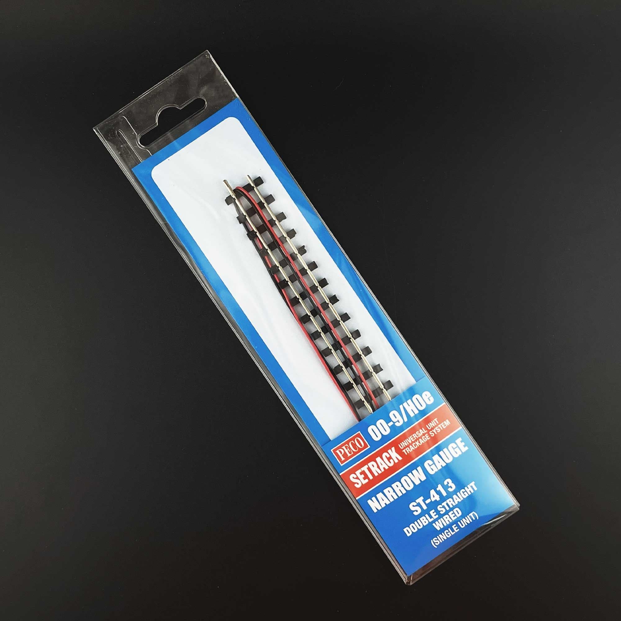 PECO Setrack ST-413 OO-9 Wired Double Straight