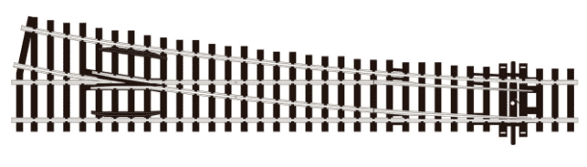 PECO STREAMLINE SL-89 Point/Turnout Large Radius Left Hand