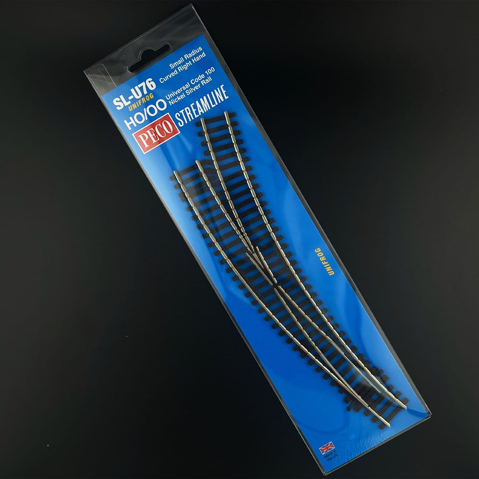 PECO STREAMLINE SL-U76 Curved Point/Turnout Small Radius Right Hand