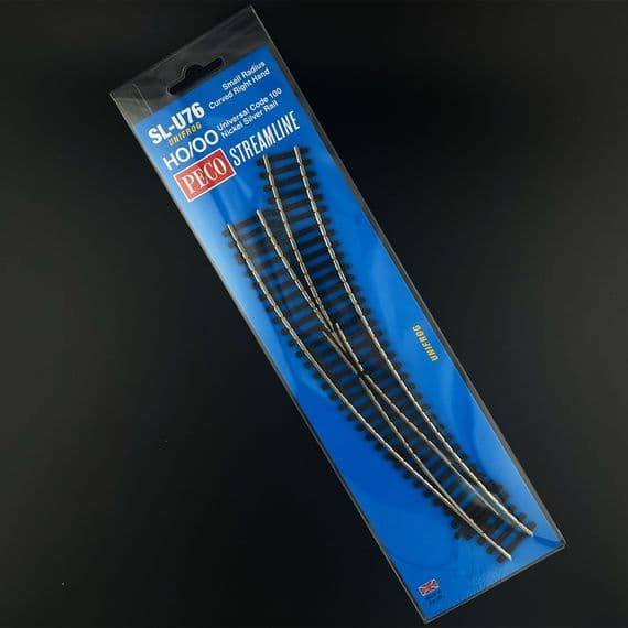 PECO STREAMLINE SL-U76 Curved Point/Turnout Small Radius Right Hand