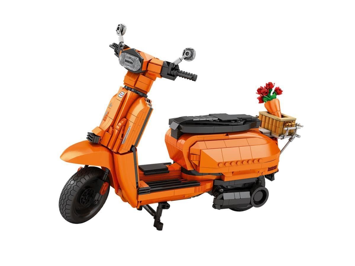 Reobrix Orange Lambretta Scooter Model Kit 11036