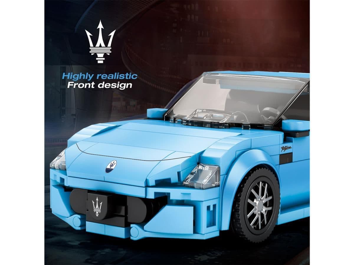 Reobrix Maserati Sky Blue Car Model Kit 824