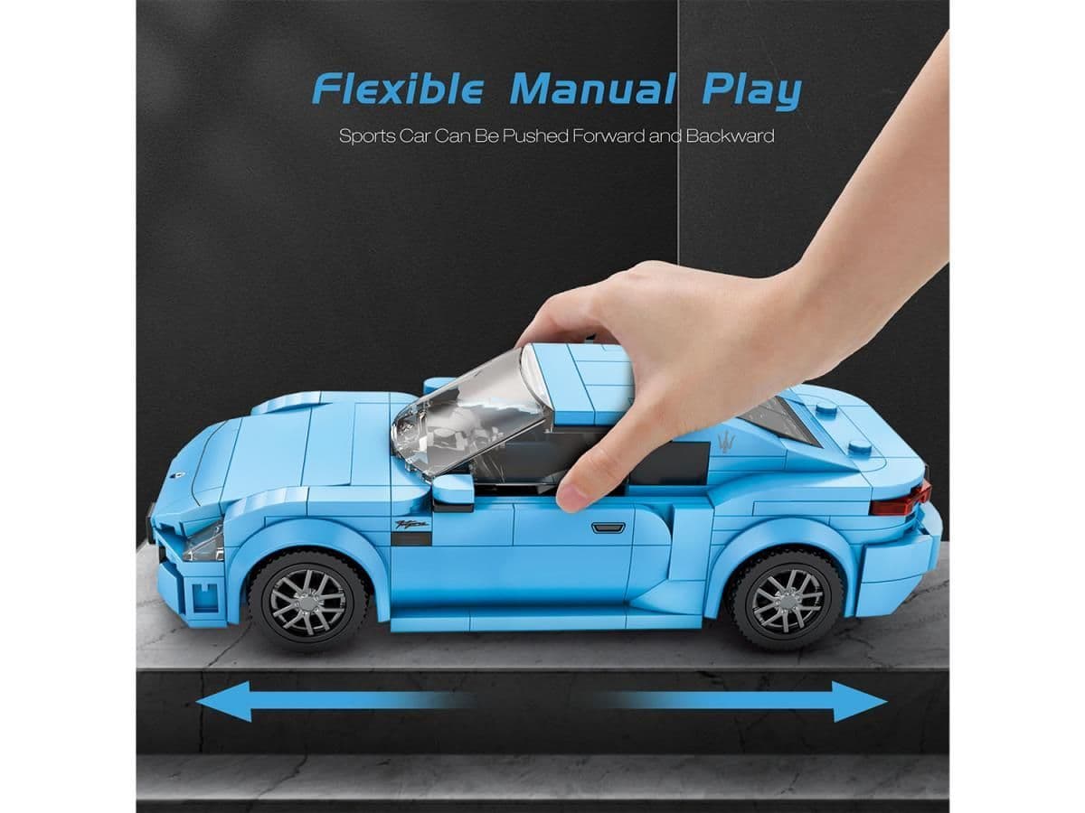 Reobrix Maserati Sky Blue Car Model Kit 824