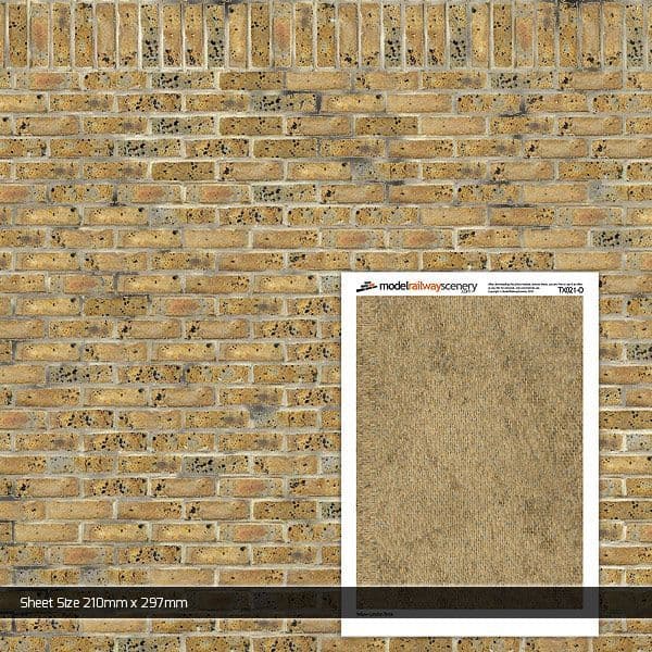 TX021-O Yellow London Brick Texture Paper Pack of 5 - O/7mm/1 43