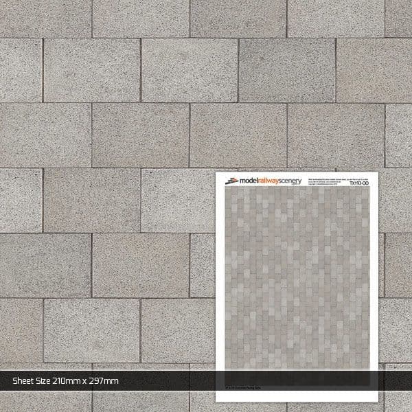TX193-OO 3ft x 2ft Concrete Paving Slabs Pristine Texture Paper Pack of ...
